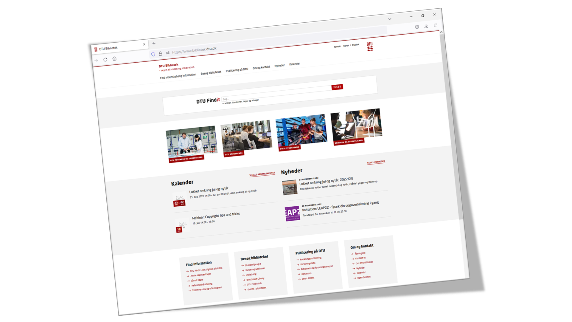 Velkommen til DTU Biblioteks nye hjemmeside